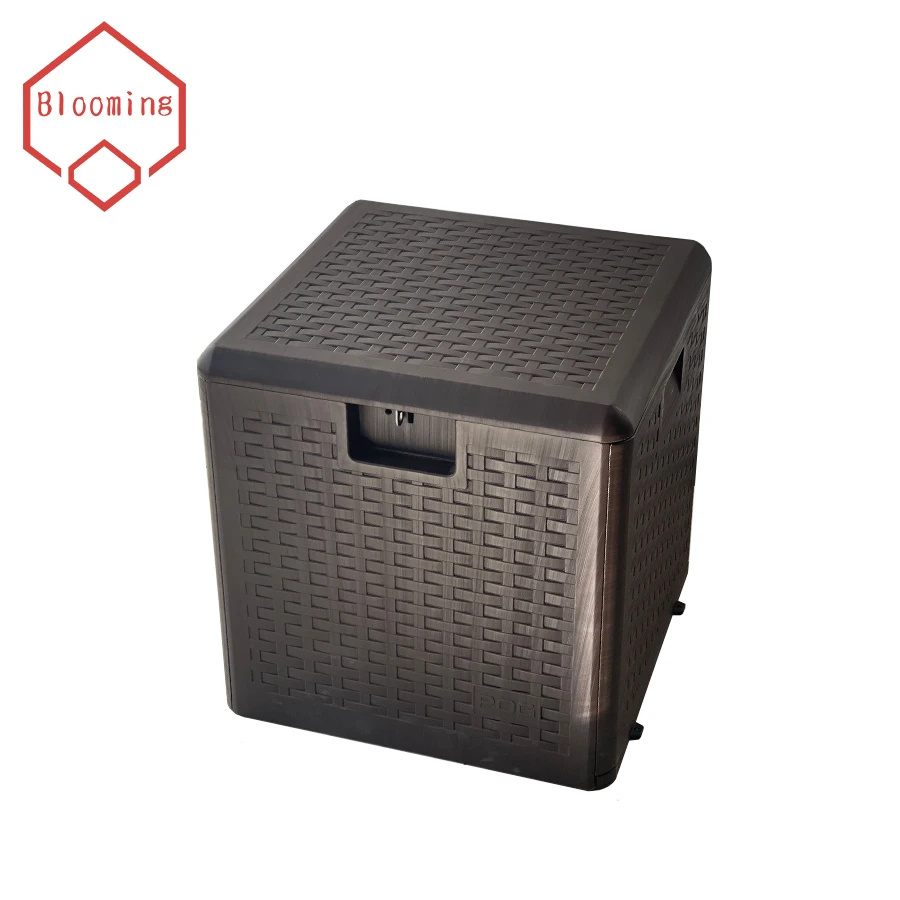 Small Chest Lid Container Multibox Wicker Cushion Outdoor Garden Deck ...