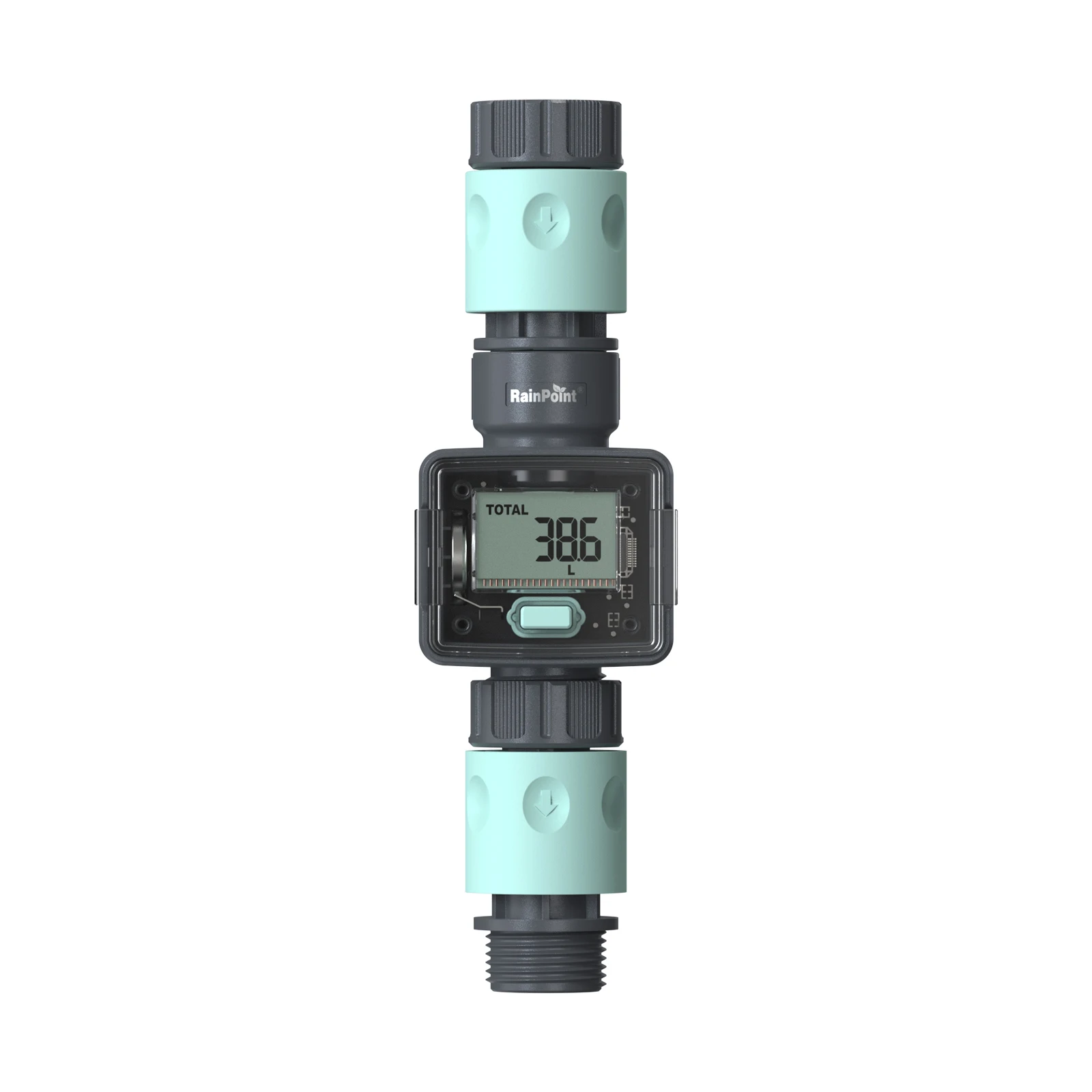 Rainpoint Water Meter Water Flow Meter For Garden End Hose Water ...