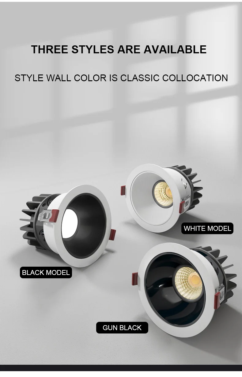 Anti-glare Spotlight Cob Embedded Downlight for Living Room