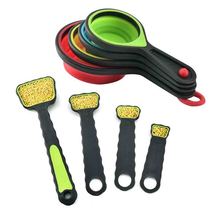 Colorful 8 Piece Measuring Tools With Metric Marking Silicone ...