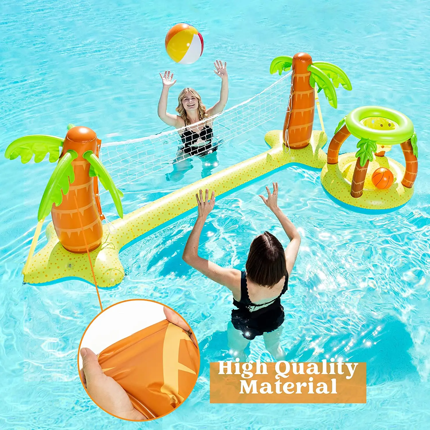 Inflatable Pool Volleyball Set Water Sports Game Swim Toy Inflatable ...