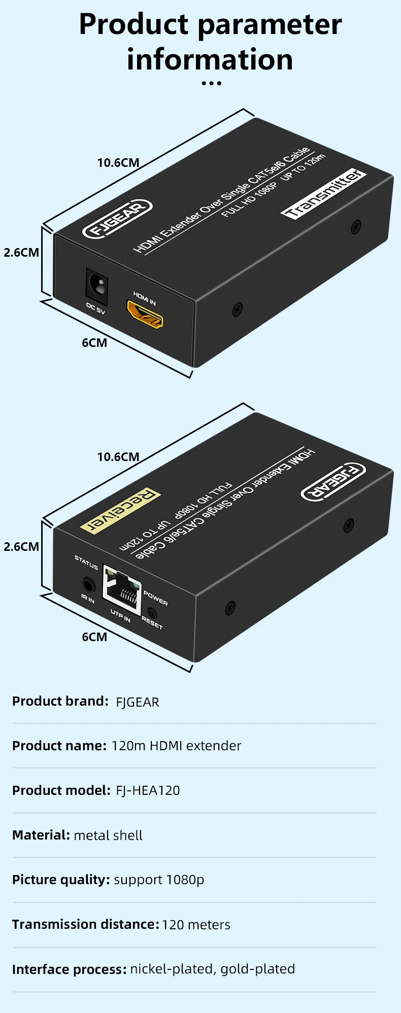 1080p Hdmi Extender One To Many Rx Hdmi Transmitter Receiver Over Ip ...