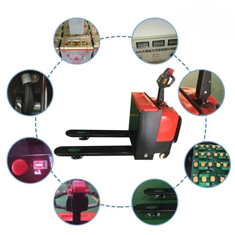 Full Electric Stand-on Pallet Jack 1500kg Load Capacity Mini 1.5ton ...