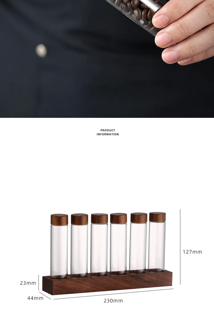 Wooden Holder Base 12 Tubes Dose Cellar Dosing Glass Vials Jars ...