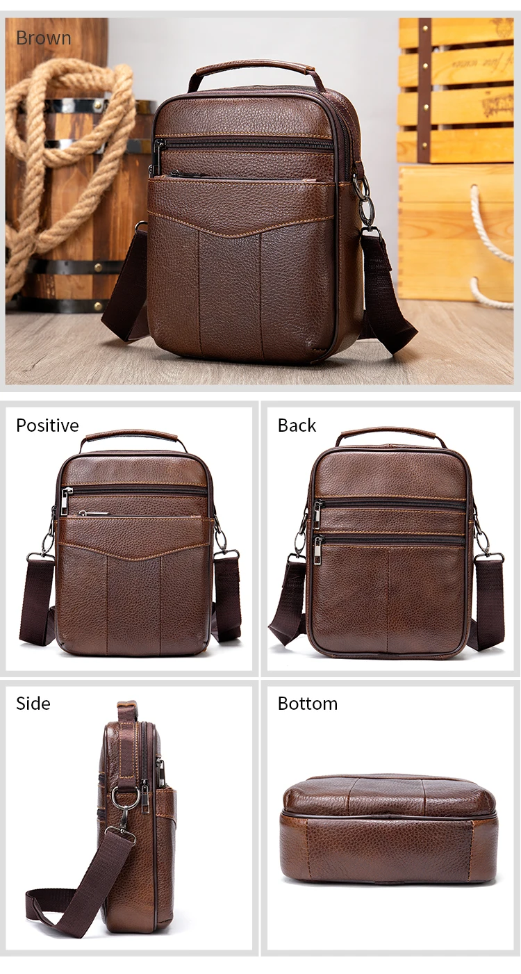 Genuine Leather Crossbody Bags For Men Messenger Bag Leather Designer ...