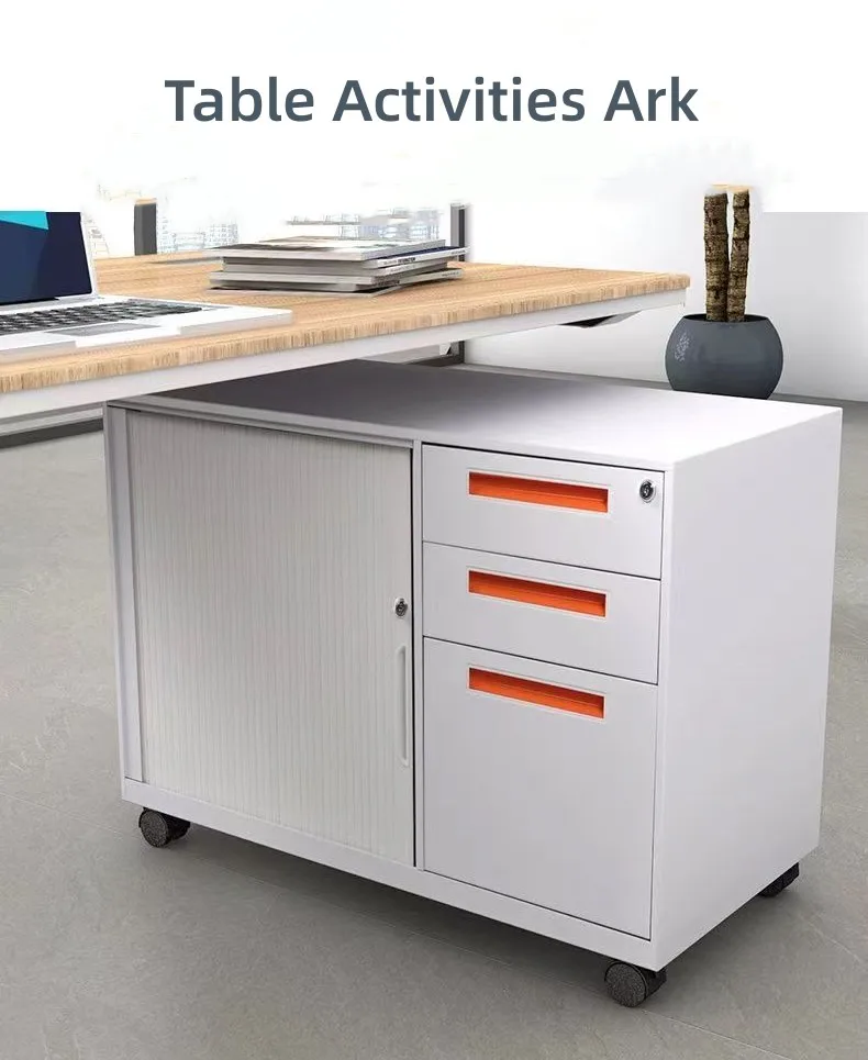 Steel Office Furniture Mobile Drawer Cabinet 3 Chest Filing Cabinet ...