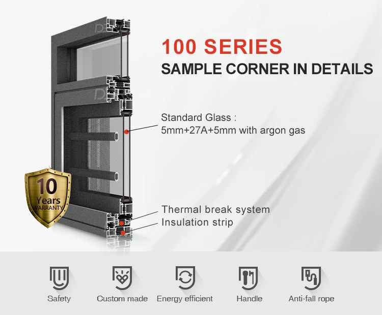 Energy Efficient Ultra Narrow Frame Casement Window Custom Hurricane ...
