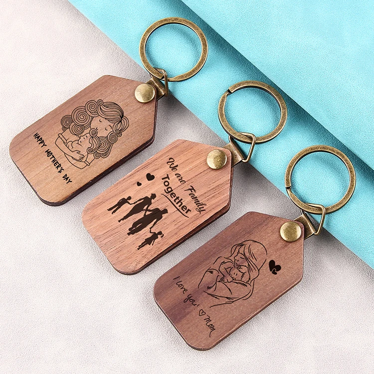 Personalized Photo Wood Keychain For Engraving - Buy Wooden Keychain ...