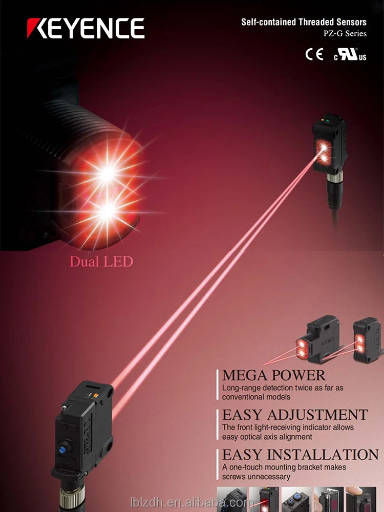 Keyence Photoelectric NPN Sensors PZ-G42N PZ-G42CN PZ-G42EN 300mm Rapid ...