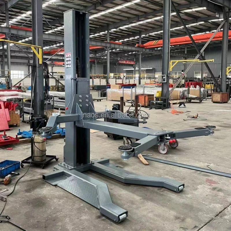 Single Post Hydraulic Car Workshop Vehicle Lifter 2.7Ton Capacity Car ...