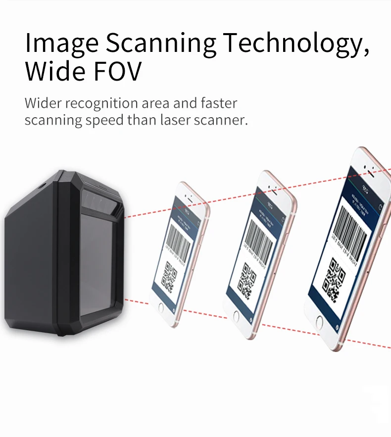 MP7000 2D QR 1D Barcode Scanner for POS - Free Spare Parts