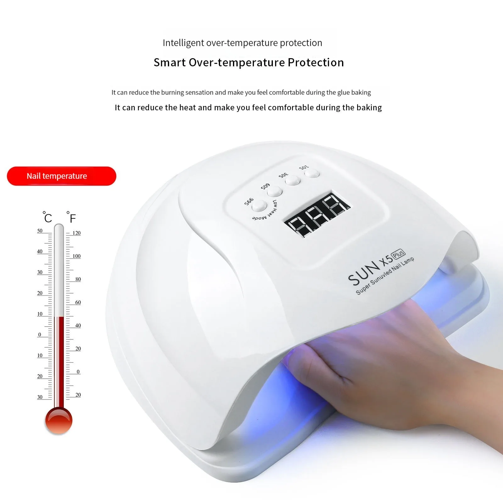 Nail Drying Lamp, for Nails UV Light Gel Polish Manicure Cabin Led ...