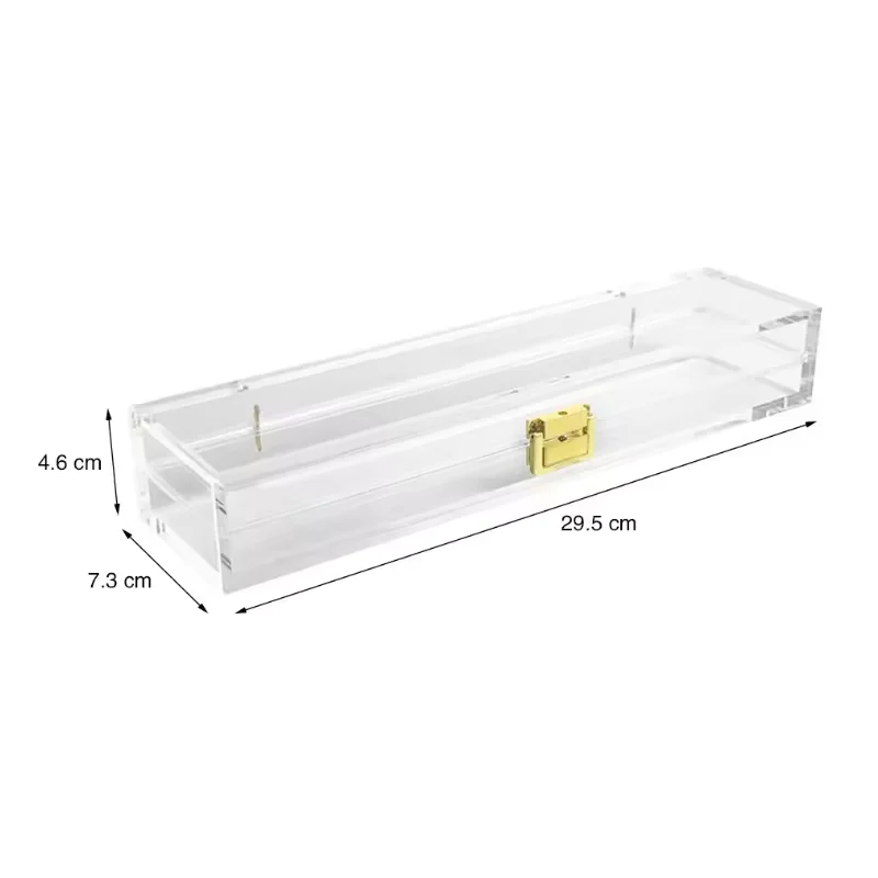 Rectangular Clear Acrylic Storage Box Display With Lock Acrylic ...