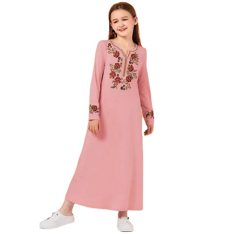 Oem Traditional Muslim Children's Clothing Girl Abaya Middle East ...