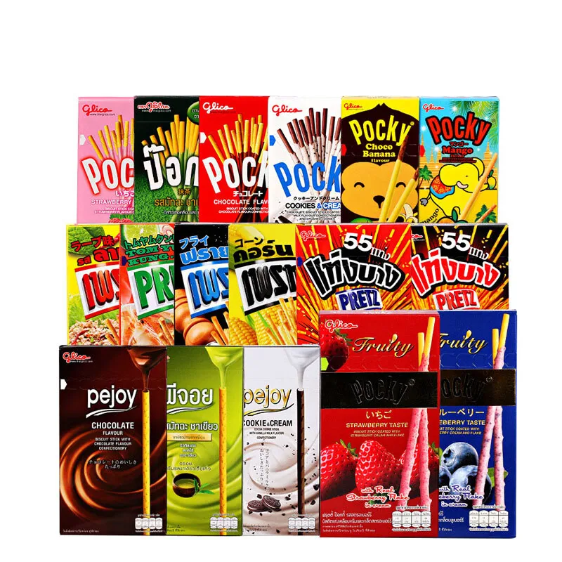 Thailand original Pocky biscuits 45g finger stick coated biscuits ...