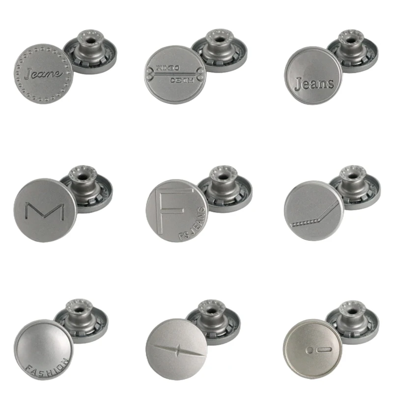 Custom Embossed Botones Vaqueros - Gold Metal Logo Buttons