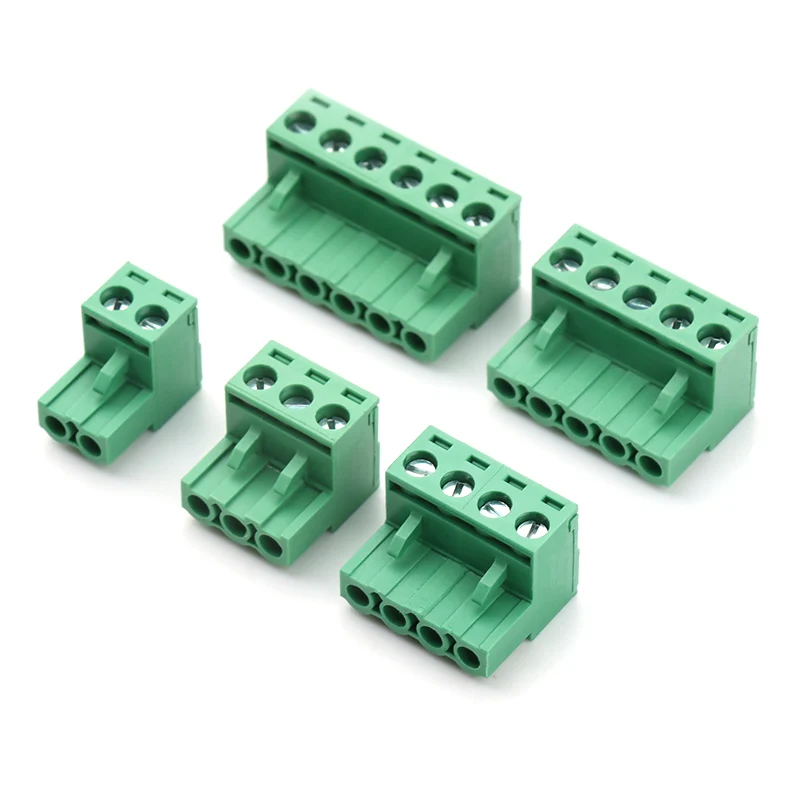 5.08mm Pitch Terminal Block 4pin Right Angle Vertical Plug In Male Female 5.08 Pluggable ...