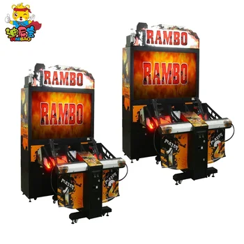 Coin Operated Arcade Rambo Video Shooting Game Machine Simulator Gun ...
