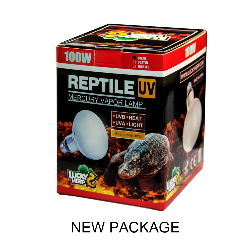 Lucky Herp Uva+uvb And Heat Self-ballasted Mercury Lamp For Reptile 80w 100w 125w 160w - Buy ...