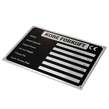 Industrial Custom Nameplate Printed Aluminum Machine Name Plate ...