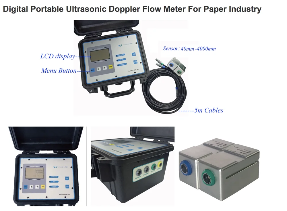 PUDF305 Portable Ultrasonic Doppler Flow Meter - Reliable & Accurate