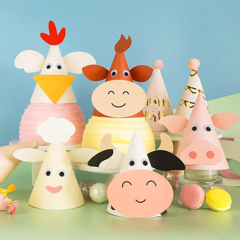Farm Animals In Party Hats