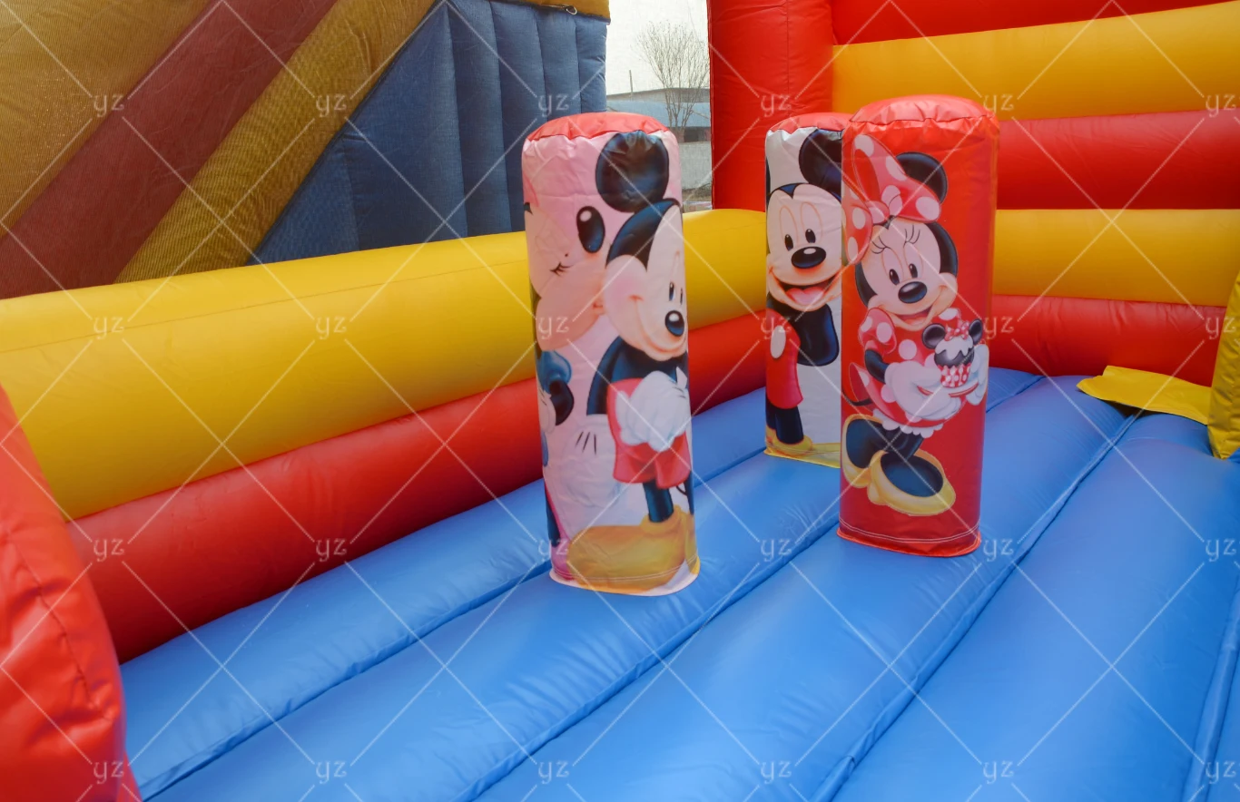 Castillo Hinchable De Mickey Y Minnie Mouse,Con Tobogán Y Caja De ...