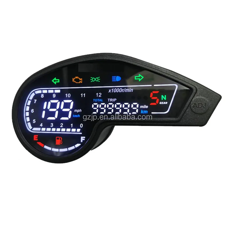 Universal Motorcycle Digital Speedometer Water Proof Adjustable Meters ...