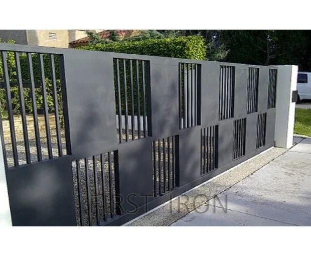 Customized Powder Coated Entrance Steel Driveway Sliding Metal Gate For ...