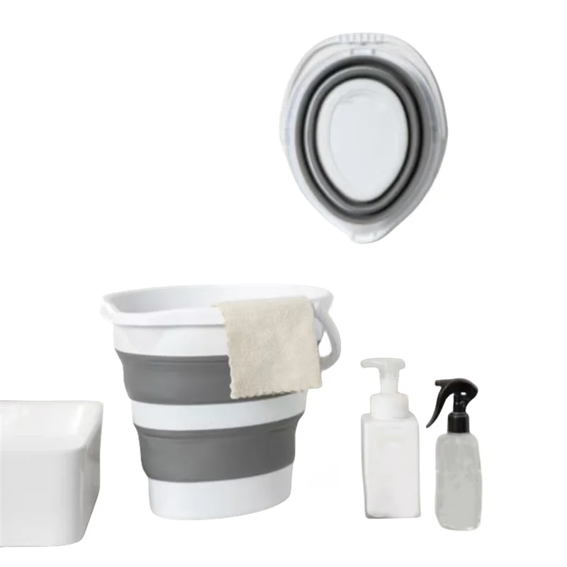 Collapsible Silicone Bucket Foldable Round Bucket For Outdoor Water Pot ...