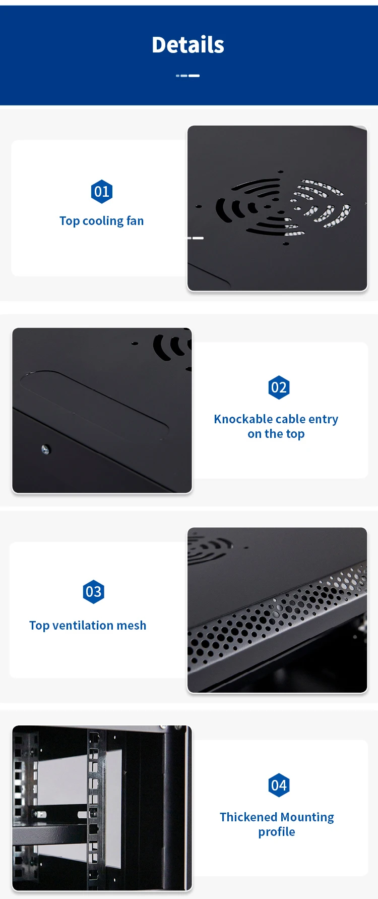 19inch Gcabling Enclosure Telecom Data Wall Box Mini Server Rack Glass ...