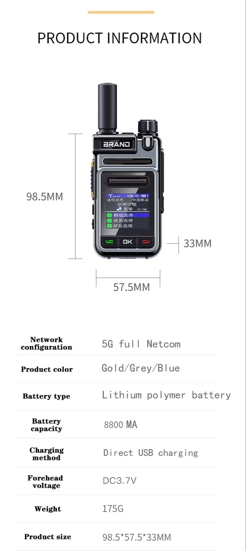 Qxv1 Poc Walkie-talkie Outdoor Unit Intercom Talk High-power Long Range Walkie Talkie ...