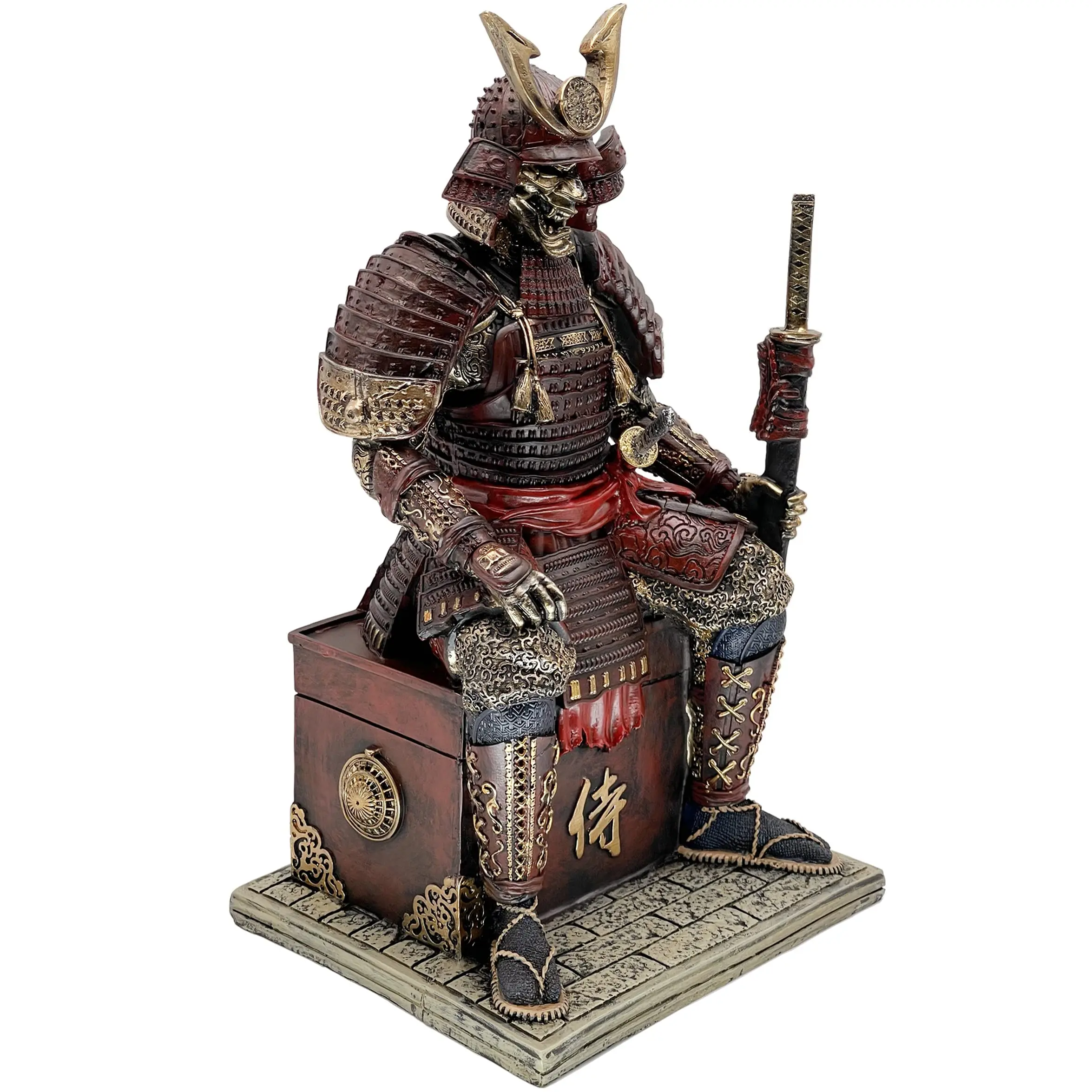 Medieval Ancient Japan Samurai Figure: Undead Warrior Resin Statue ...