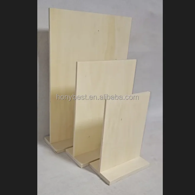 Good Quality A3,A4,A5 Letter Size Plywood Menu Clipboard Stand Wooden ...