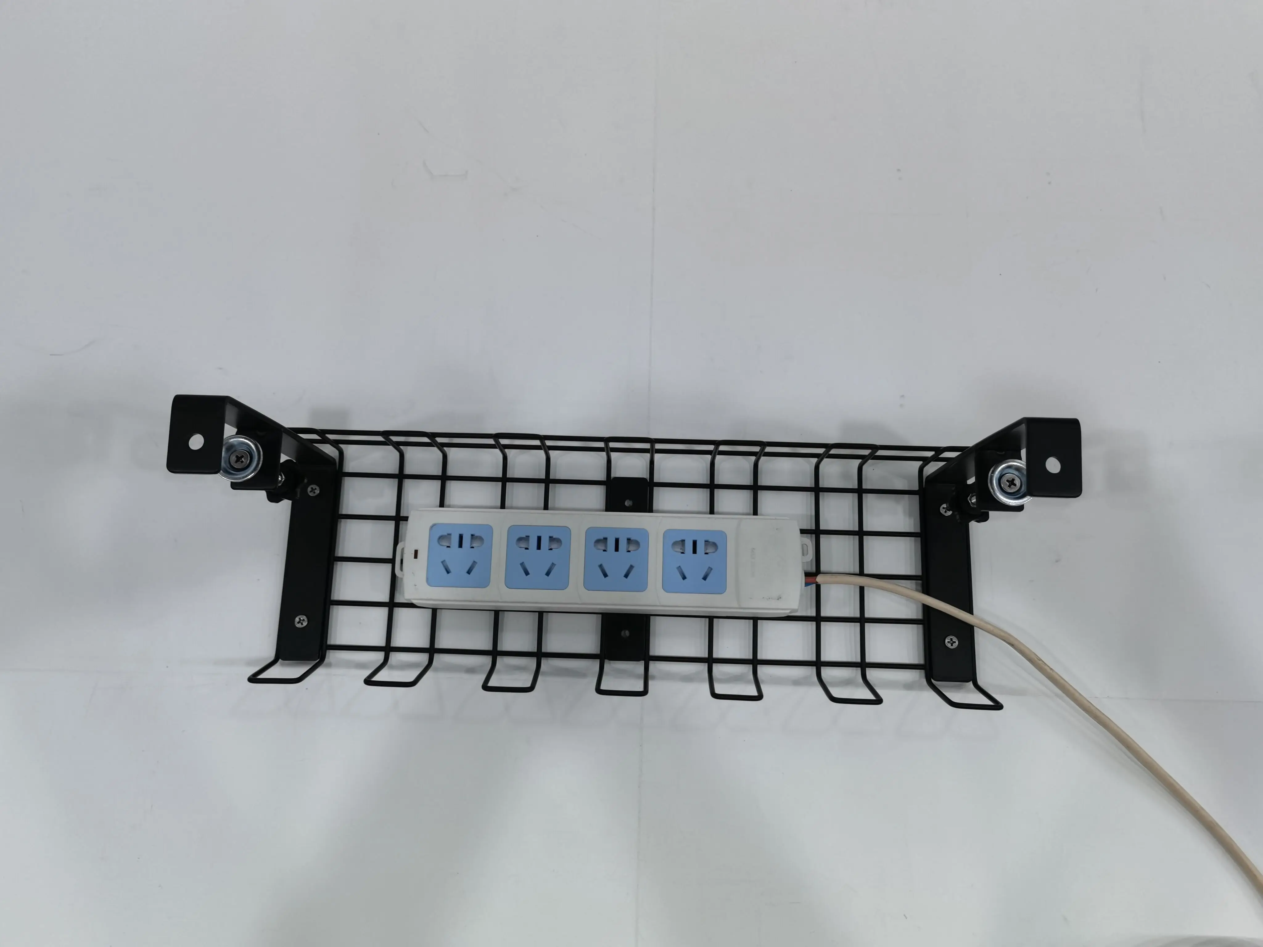 Wire Management Compartment Cable Duct Under Desk No Drill Cord Holder ...