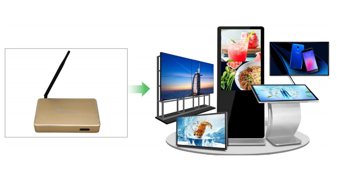 Black Smart Player Display Box for Advertising Digital Signage