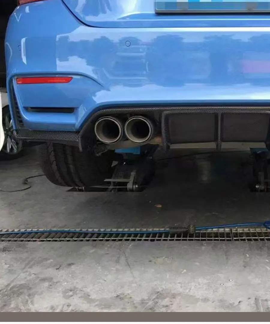 V Style Carbon Fiber Rear Bumper Diffuser Lip for BMW F80 M3 F82 F83 M4 ...