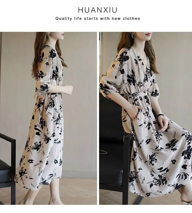Liu Ming Summer 2024 Elegant Fashion Women Clothing Printing Lace Up ...