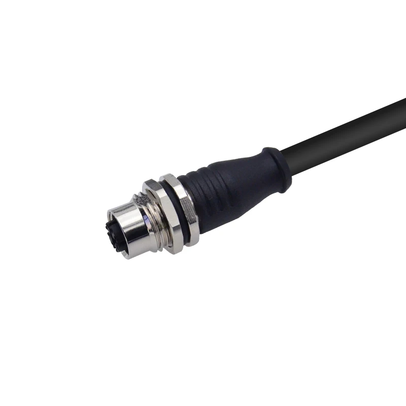 Waterproof Female Panel Mount Ethernet M12 X Code 8pin Female To Rj45 ...