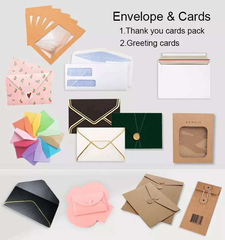 Custom Simple Western Linen Texture Kraft Paper Envelope For Letter ...