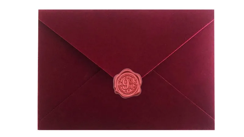 Luxury Red Velvet Envelopes Vintage Paper And Envelopes Custom Wedding ...