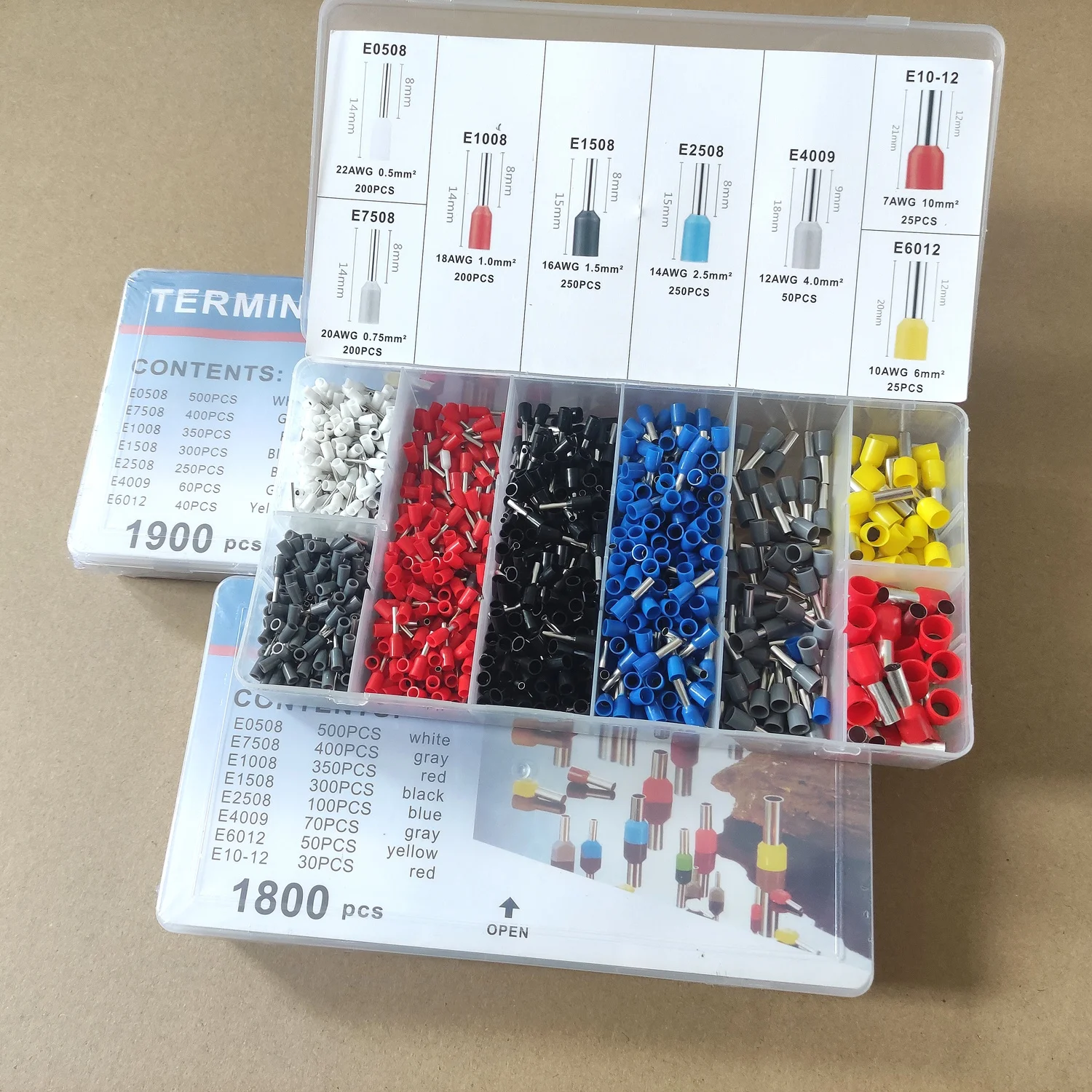 1200pcs 1250pcs 1800pcs 1900pcs Multi-functional Assorted Insulated ...