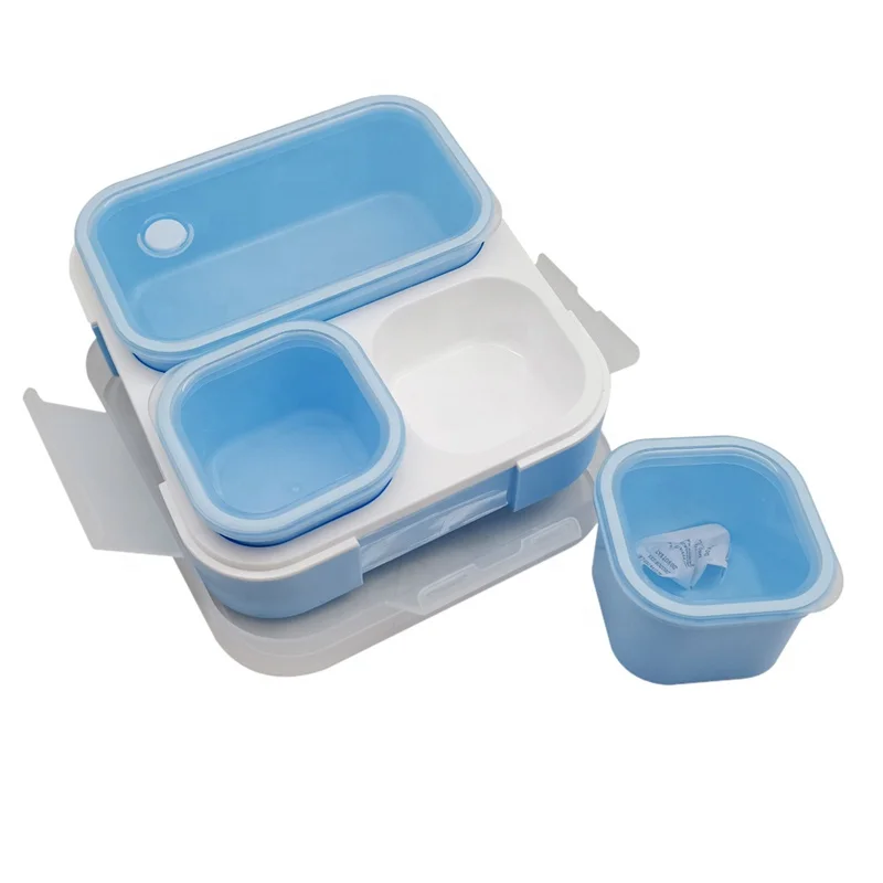 Food Grade Double Wall Pp Plastic Square Airtight Lock Food Lunch Box ...