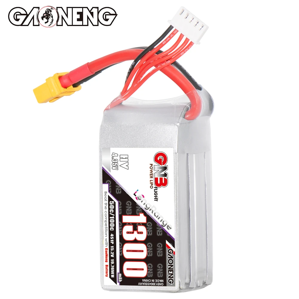 Gaoneng Gnb 1300mah 15.2v Hv 4s 50c 100c Hv Xt60 Lipo Battery Soft Pack ...