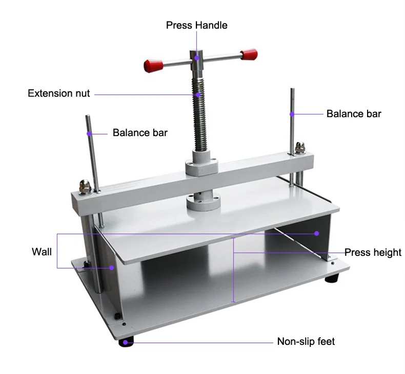 Steel Frame Manual Flat Press Machine for Book Paper Flattening & OEM