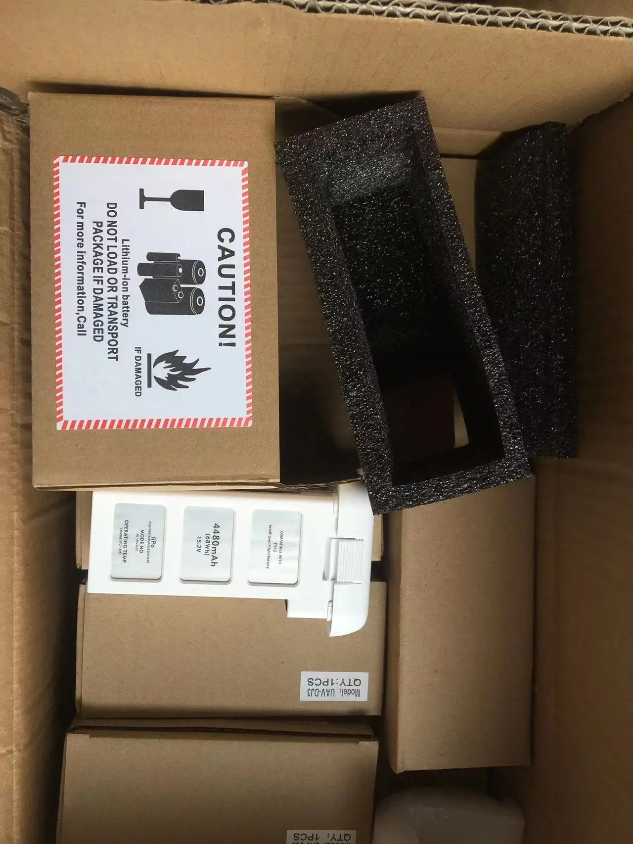 Drone Li-po Flight Batterie 15.2v 4480mah 68w Replacement Dji Phantom 3 ...