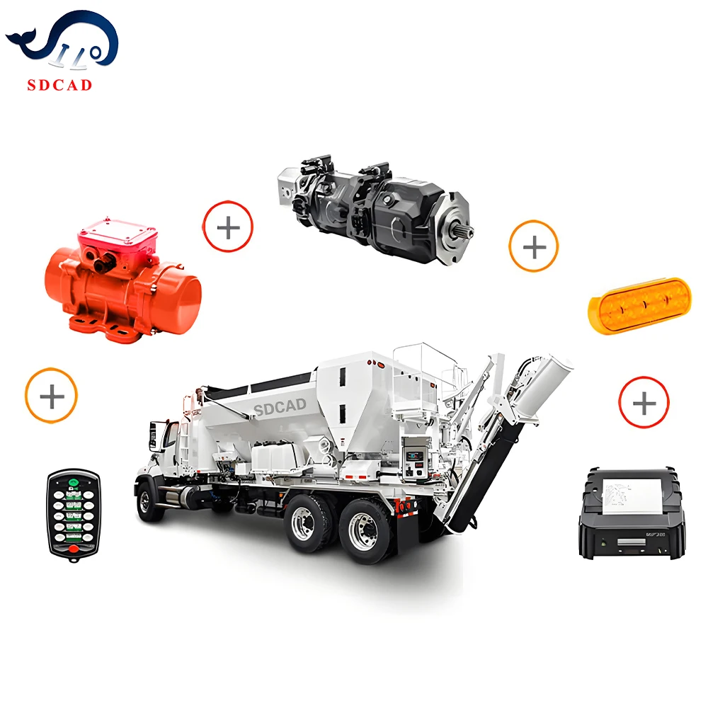 Rear Discharge Volumetric Concrete Mixing Station Volumetric Ready Mix ...