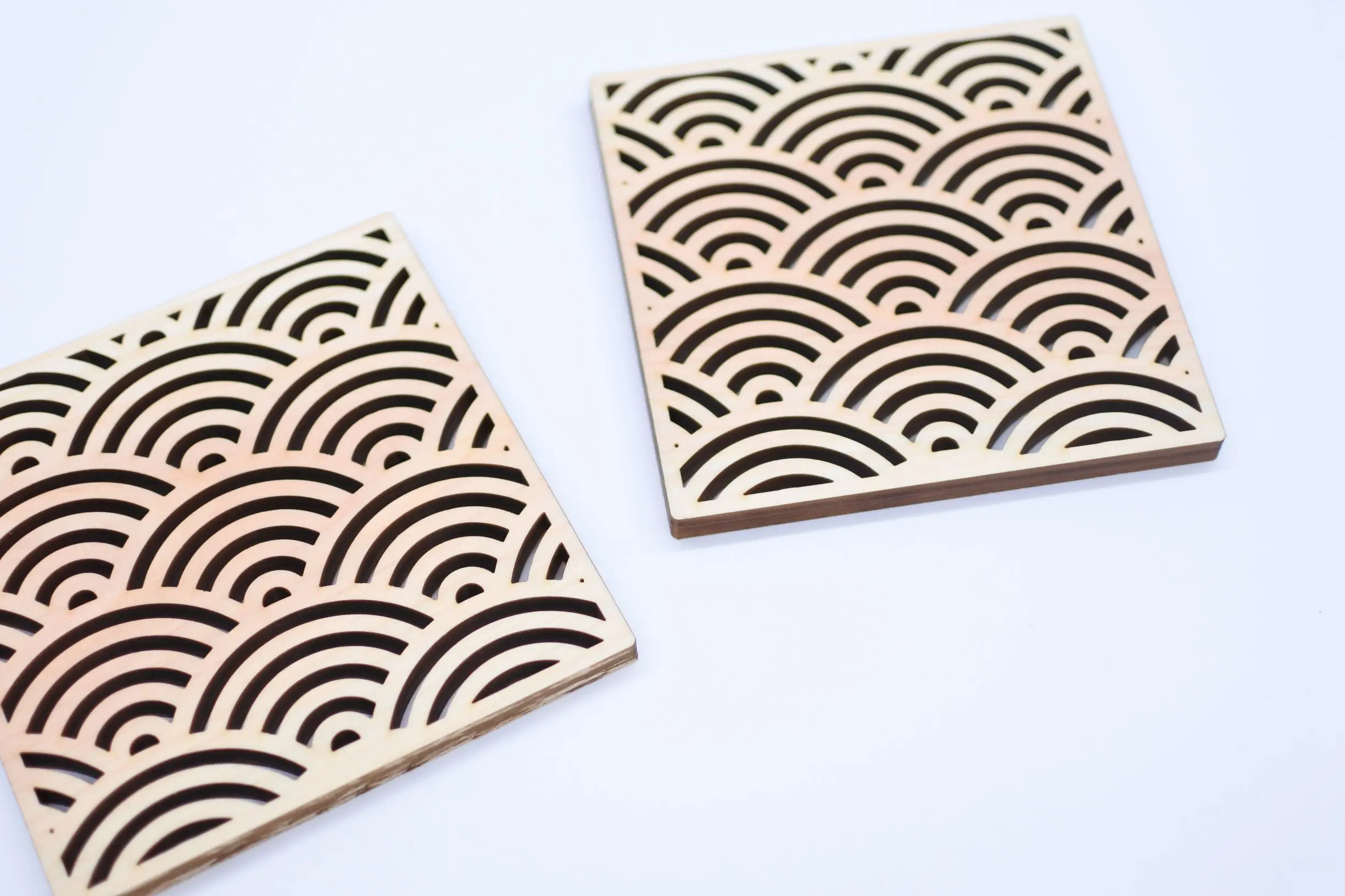 Wooden Coaster -karakusa- Made Of Japanese Cypress A Coaster Or ...