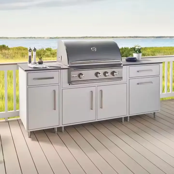Greek Style Stainless Steel Outdoor BBQ Cabinet Furniture