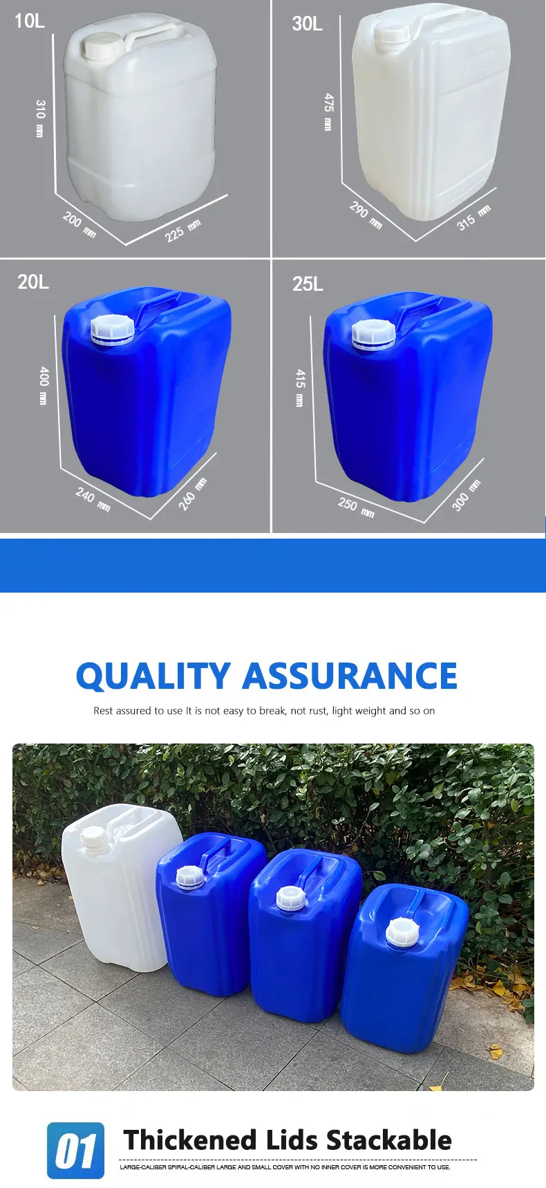 Factory Price 20l Plastic Bucket Pail Drum With Lid For Gasoline Paint Packing Barrel - Buy 20l ...